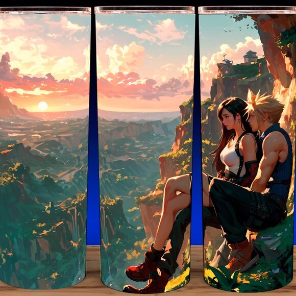 Dining | Cloud Strife And Tifa Lockhart Ff7 Final Fantasy Gaming Cup ...